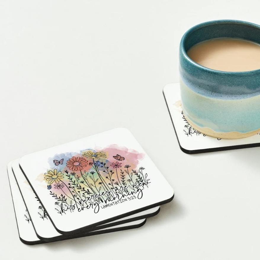 Christian Coasters, God is Good, Grow in Grace, Faith-based Home Decor ...