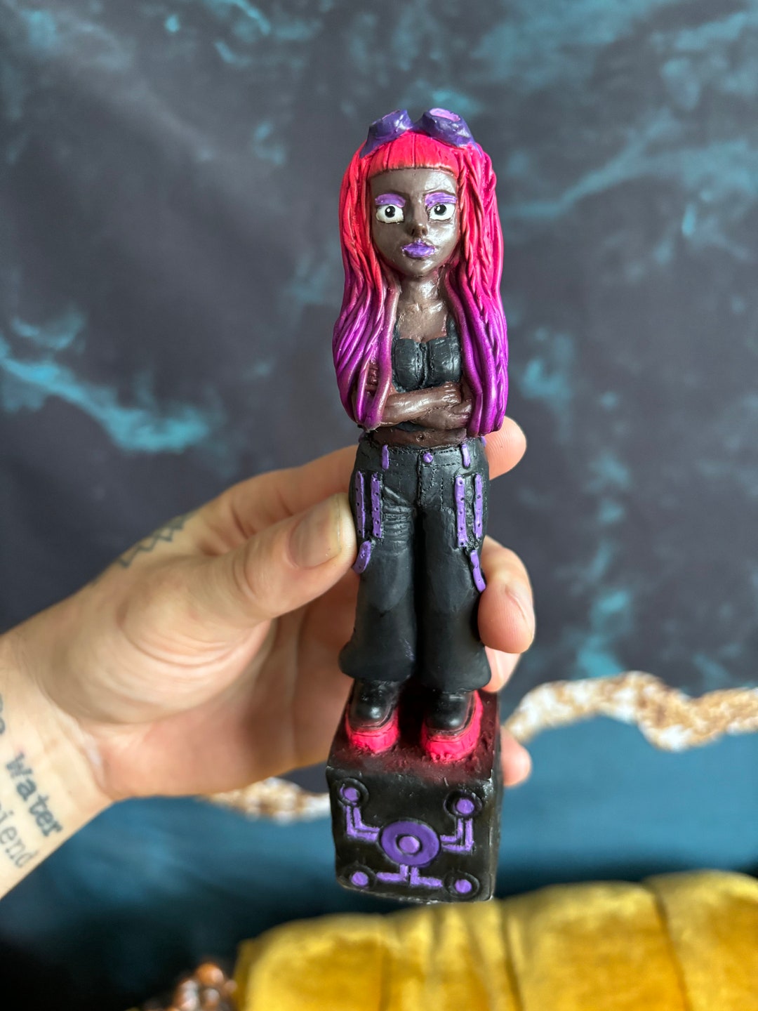 Raven Cyber Goth Figure - Etsy