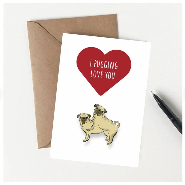 Pug Valentine - Etsy UK