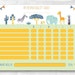 Printable Kids Reward Chart Cute Animals. Printable. Instant Download ...
