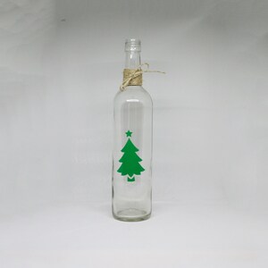 Christmas Tree Twinkle Light Wine Bottle Winter Decor - Etsy