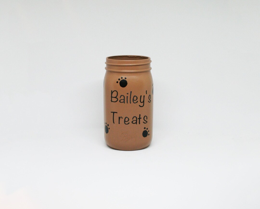 Personalized Hand Painted Paw Print Quart Mason Jar Paw - Etsy