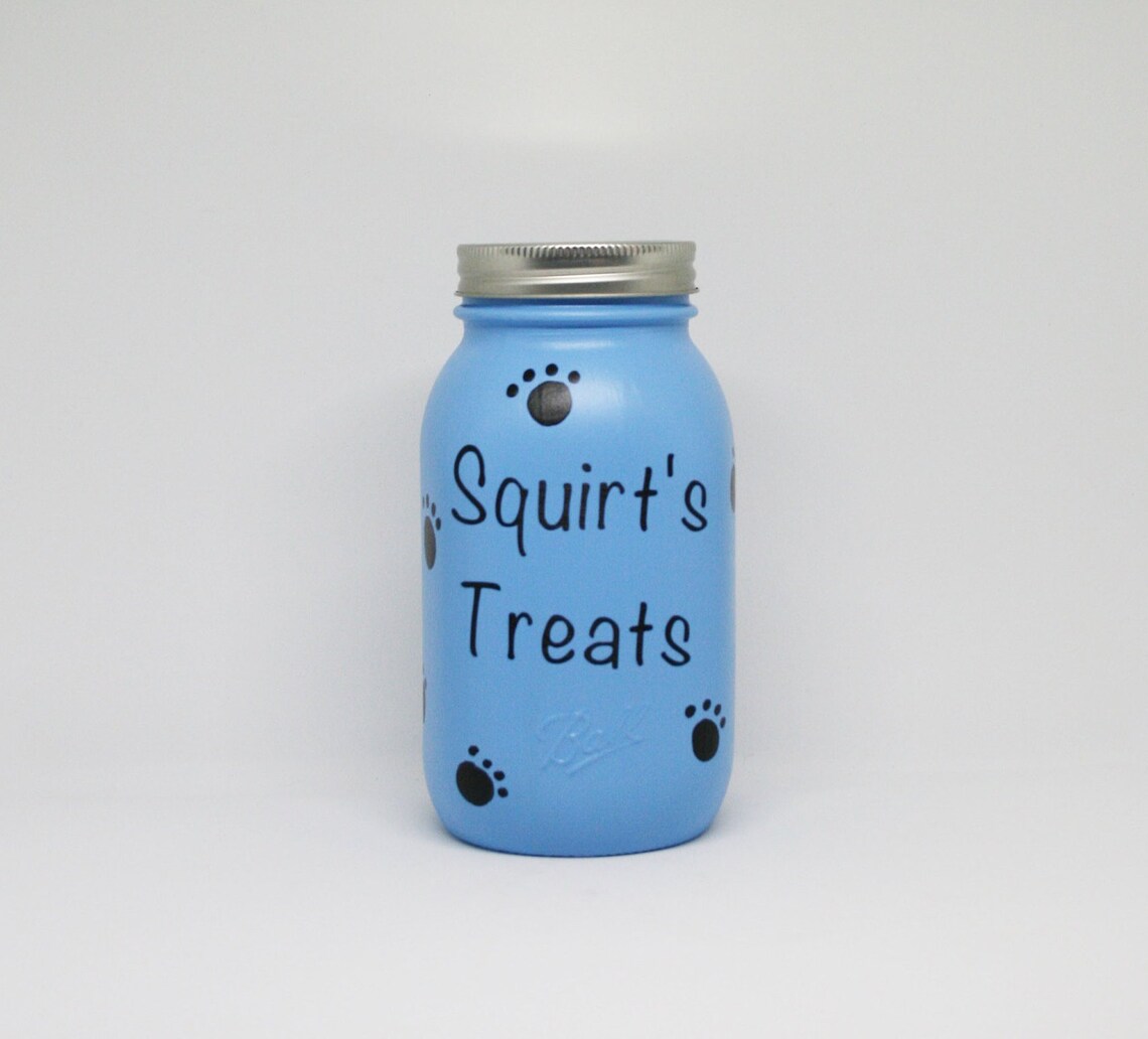 Personalized Hand Painted Paw Print Quart Mason Jar Paw - Etsy