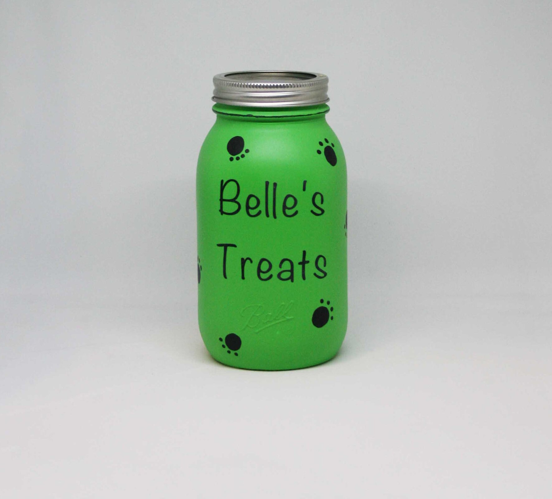 Personalized Hand Painted Paw Print Quart Mason Jar Paw | Etsy