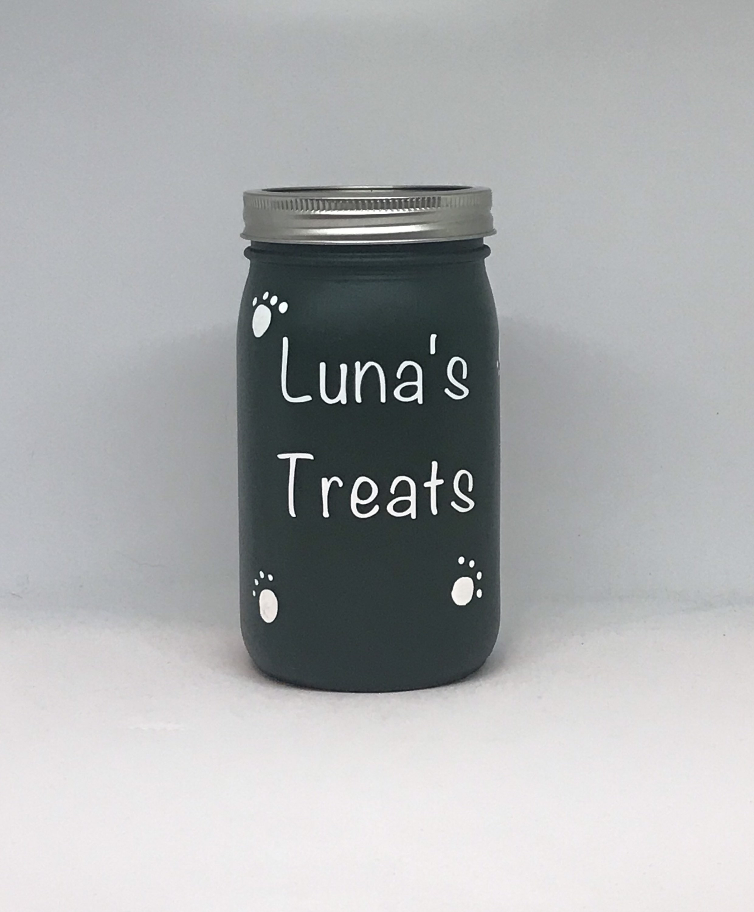 Personalized Hand Painted Paw Print Quart Mason Jar Paw | Etsy