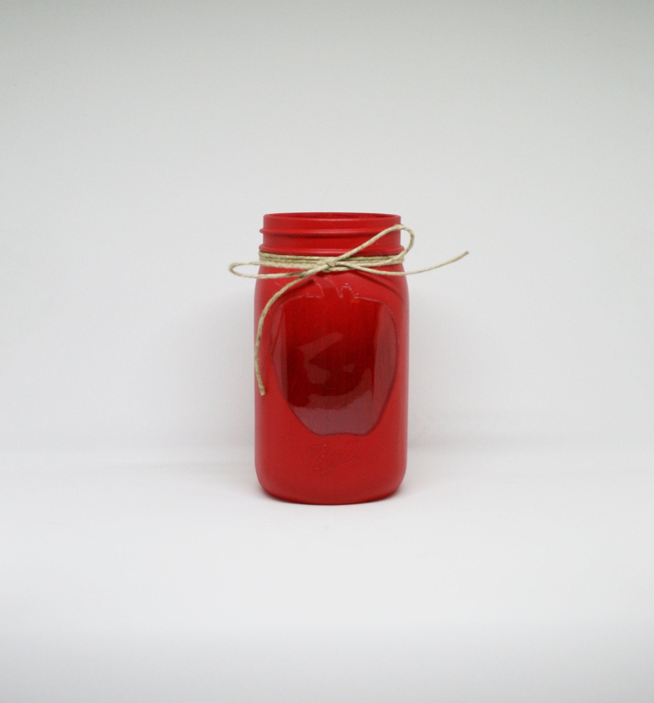 Red Apple Quart Mason Jar Teacher Gift Flower Vase | Etsy