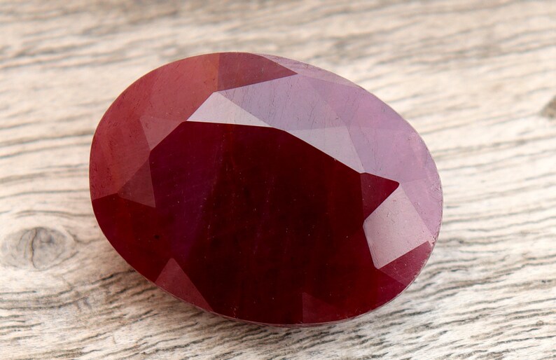 26.26 Ct Natural Unheated Deep Red Ruby Oval Cut Loose Gemstone - Etsy
