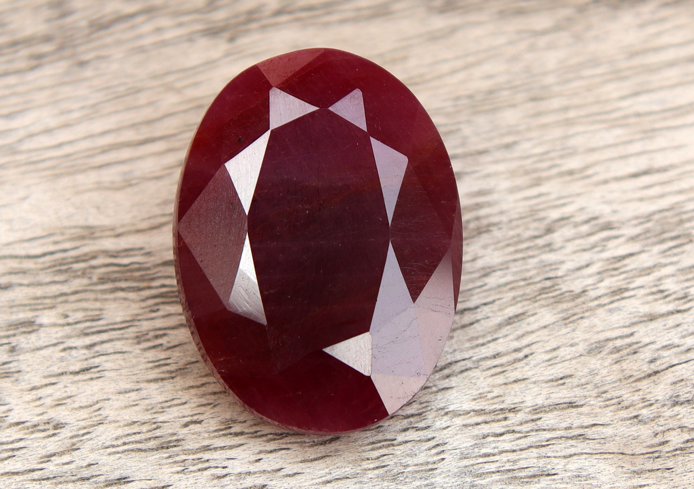 26.26 Ct Natural Unheated Deep Red Ruby Oval Cut Loose Gemstone - Etsy