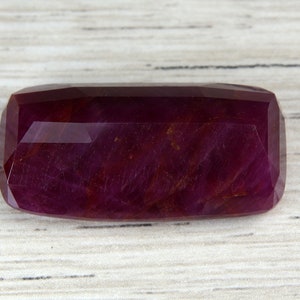 Gorgeous Unheated Natural Ruby Cushion Cut Shape Faceted Loose Gemstone ...