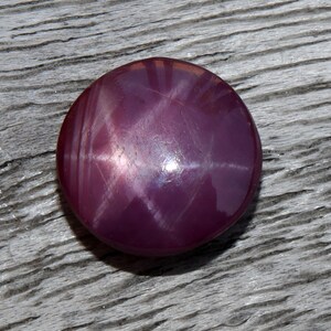 Natural Unheated Star Ruby 5.04 Ct Round Cabochon Loose Gemstone, Six ...