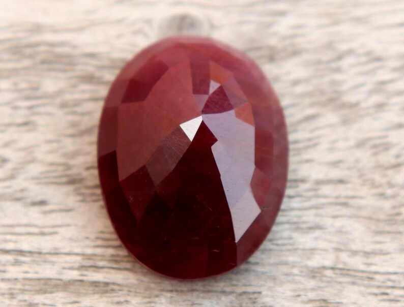 26.26 Ct Natural Unheated Deep Red Ruby Oval Cut Loose Gemstone - Etsy