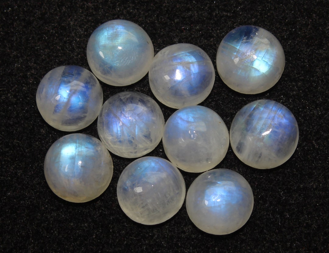 4x4 to 16x16 Mm Natural Rainbow Moonstone Blue Multicolor Flashy Round ...