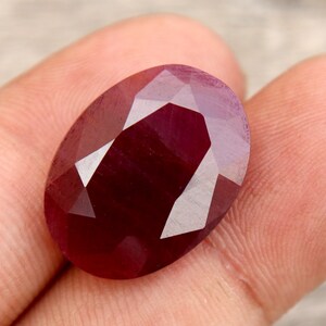 26.26 Ct Natural Unheated Deep Red Ruby Oval Cut Loose Gemstone - Etsy