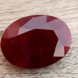 26.26 Ct Natural Unheated Deep Red Ruby Oval Cut Loose Gemstone - Etsy