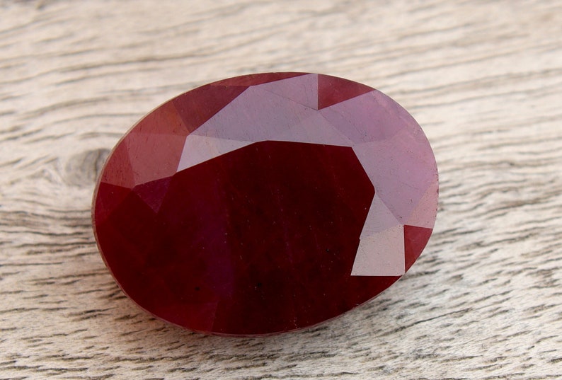 26.26 Ct Natural Unheated Deep Red Ruby Oval Cut Loose Gemstone - Etsy