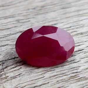 Stunning GSI Certified Unheated Natural Ruby Oval Cut Shape Faceted ...