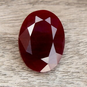 26.26 Ct Natural Unheated Deep Red Ruby Oval Cut Loose Gemstone - Etsy