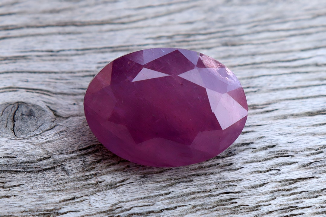GSI Certified Unheated Ruby, Oval Mixed Cut, 3.94 Carat - Etsy
