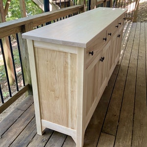 Solid Hardwood Buffet. Shown in Maple, Also Available in White Oak, Red ...