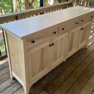 Solid Hardwood Buffet. Shown in Maple, Also Available in White Oak, Red ...