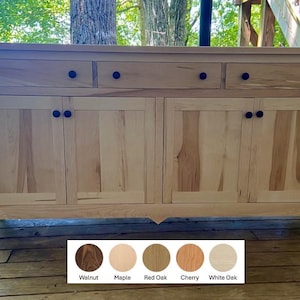 Solid Hardwood Buffet. Shown in Maple, Also Available in White Oak, Red ...