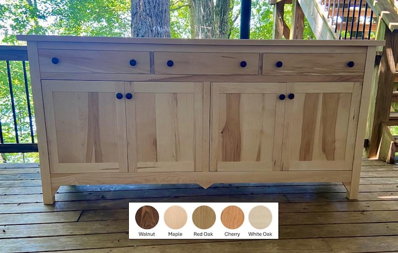 Solid Hardwood Buffet. Shown in Maple, Also Available in White Oak, Red ...