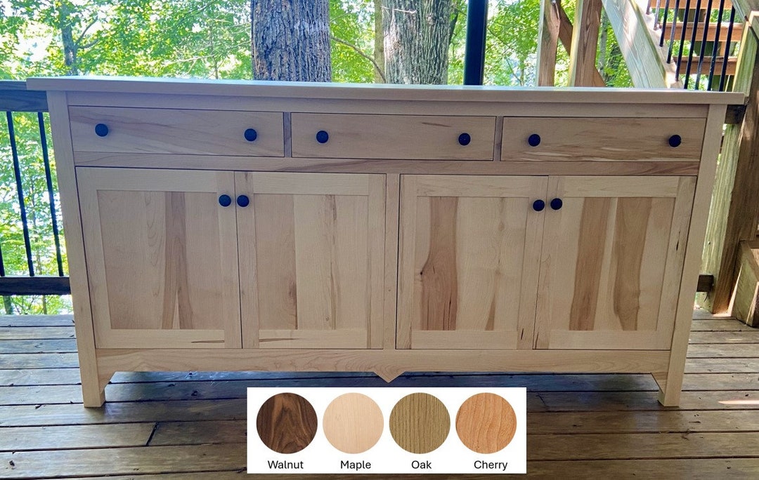 Solid Hardwood Buffet. Shown in Maple, Also Available in Oak, Cherry ...