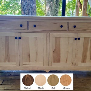 Solid Hardwood Buffet. Shown in Maple, Also Available in Oak, Cherry ...