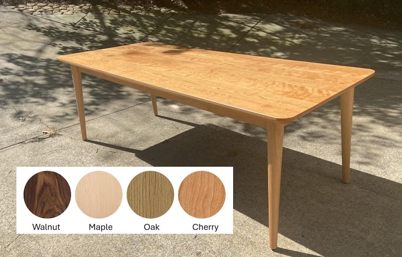 Mid Century Modern Dining Table Shown in Cherry. Also Available in ...