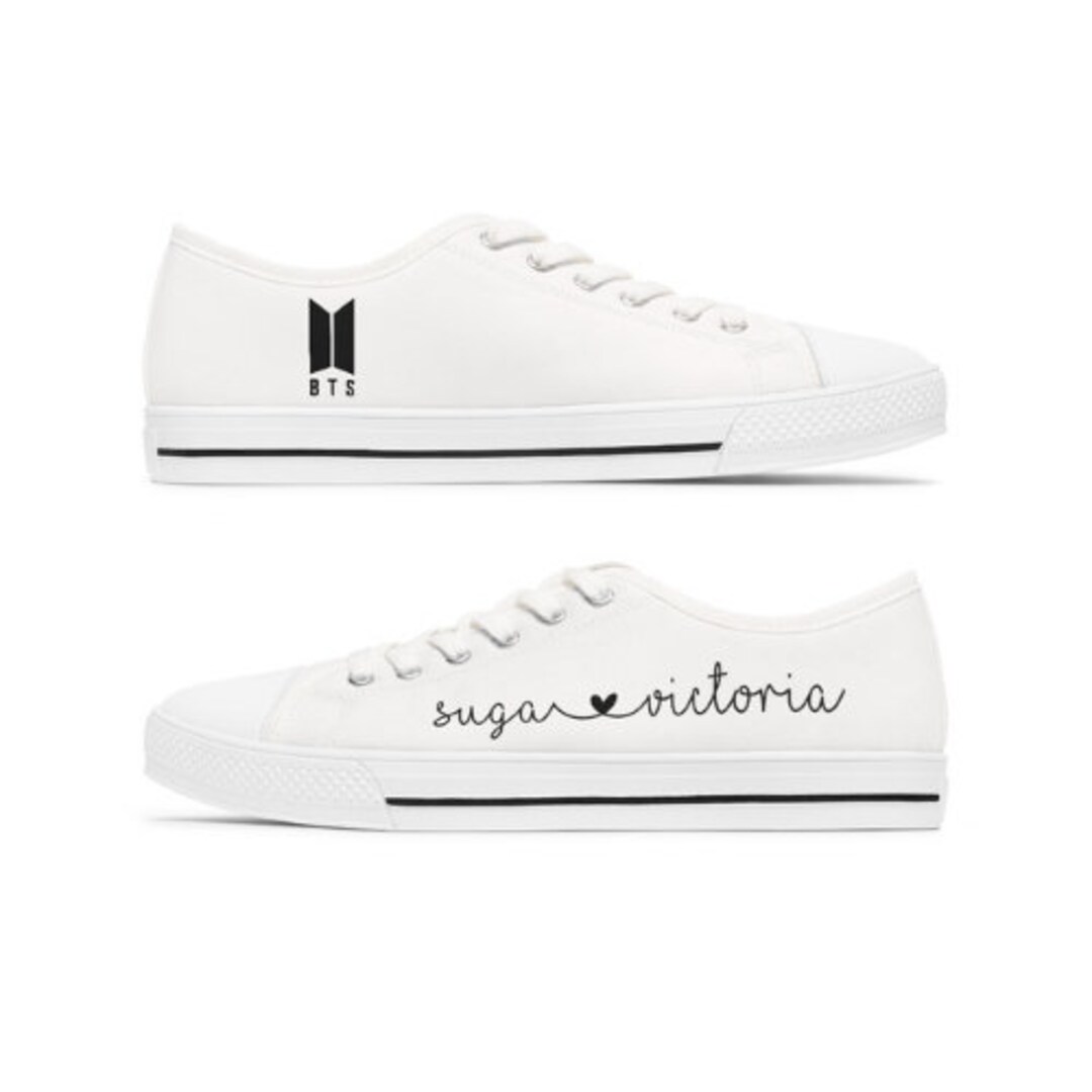 BTS Logo Custom Name Shoes Suga Jimin Kim Namjoon Jungkook Jin Jhope ...