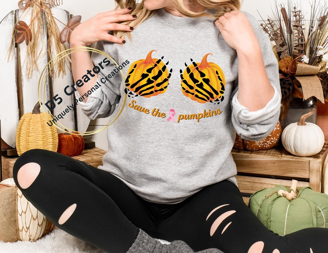 Save the Pumpkins With Skeleton Hands PNG - Etsy