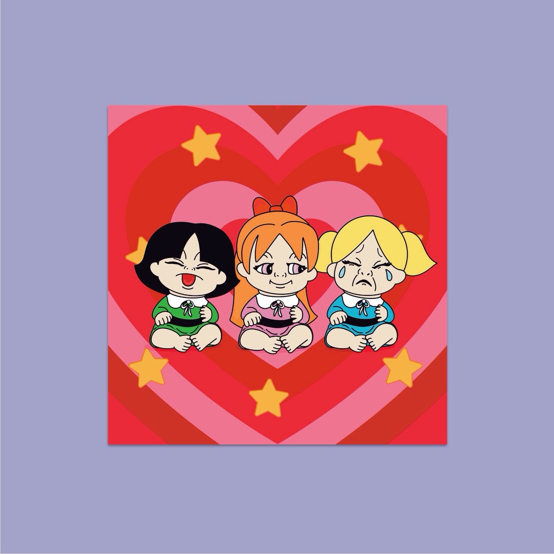 Cutie Puff Dolls 6x6 Illustration Print - Etsy