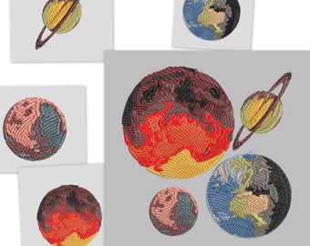 Solar Planets Embroidery Machine Designs - Etsy UK