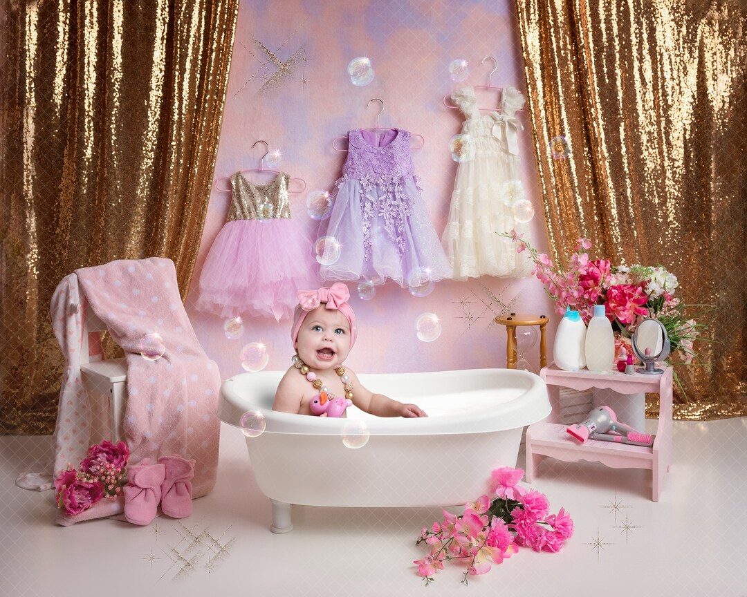 Bath Time Fun! Beautiful Golden Bathroom Fit for a Princess! Bubble ...