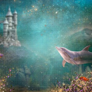 Undersea Mermaid Digital Background, Ocean Adventure, Dreamy Background ...