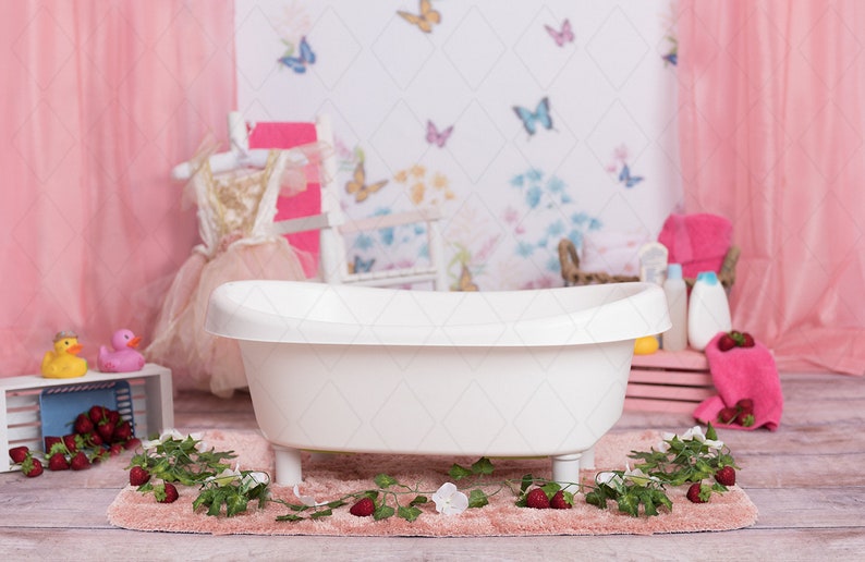 Bath Splash Fun Dreamy Backdrop Bubble Overlay Included. - Etsy