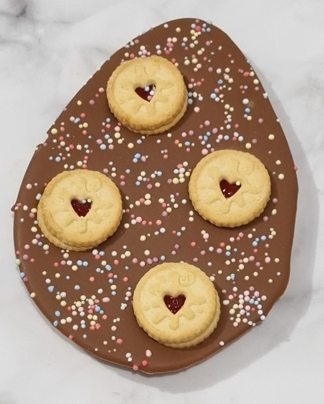 Jammie Dodger Chocolate Easter Egg Plaque. Easter Egg. Belgian - Etsy