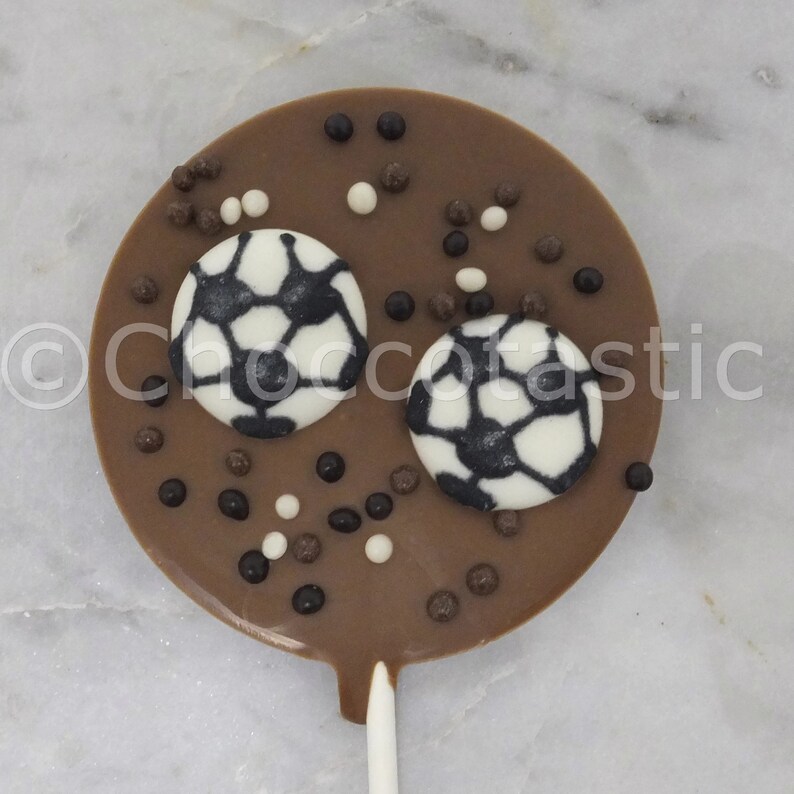 Football Belgian Chocolate Lollipop. Giftbelgian Chocolate | Etsy