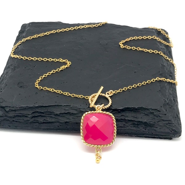 Fuchsia Necklace - Etsy