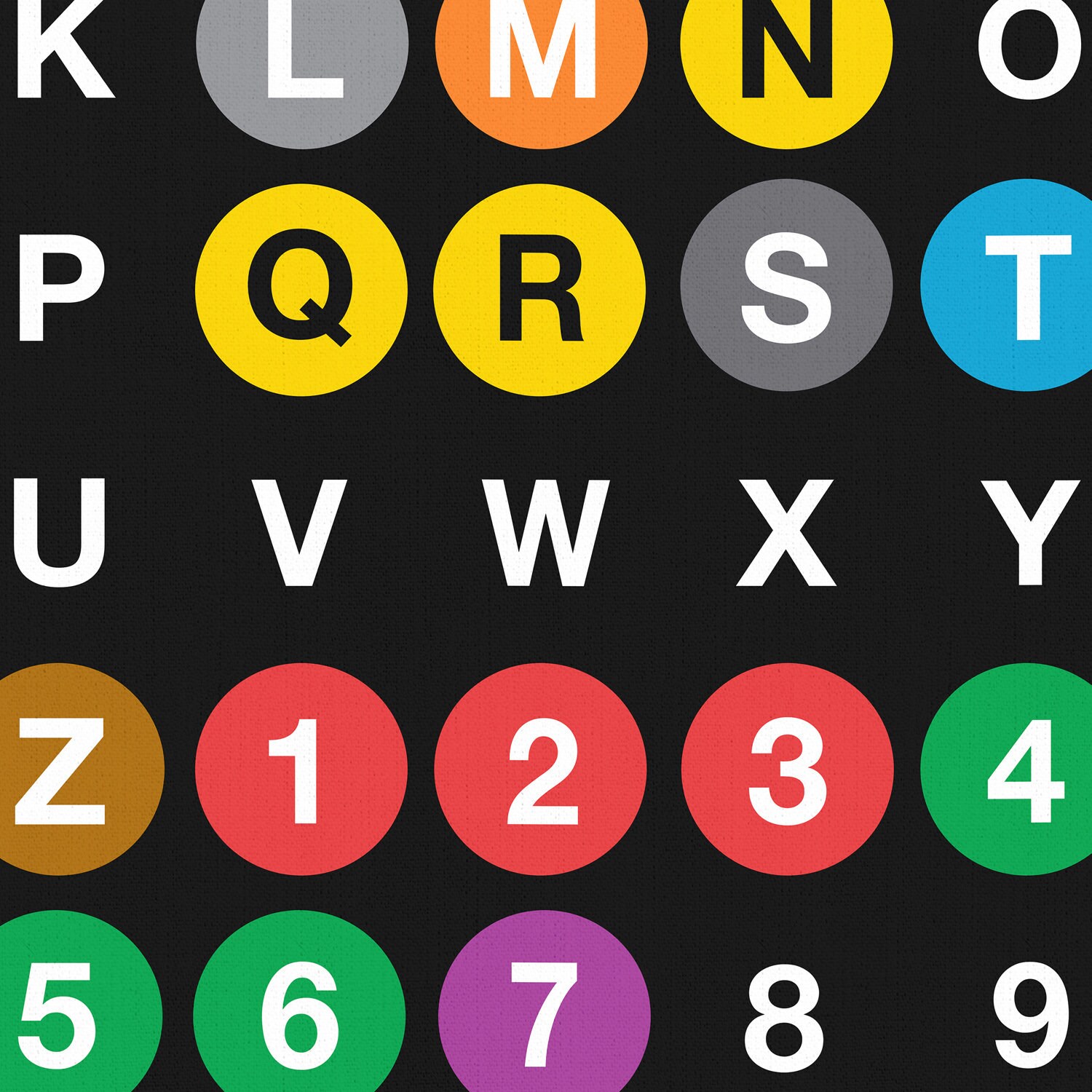 NYC Subway Alphabet Sign Modern Pop Art Urban Premium Framed | Etsy