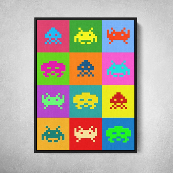 Space Invaders Pop Art - Etsy