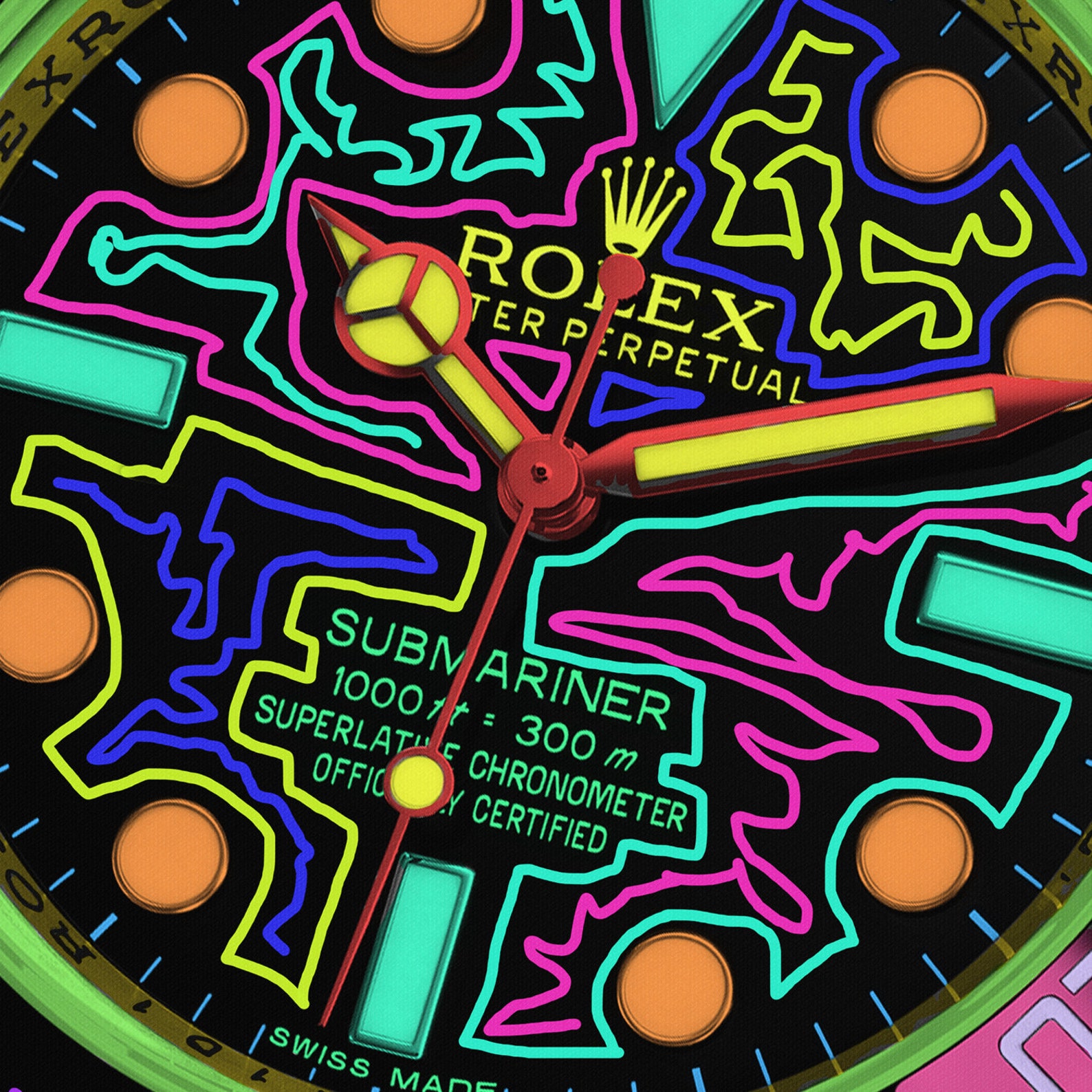 Pop Art Rolex Canvas Wall Art | Etsy