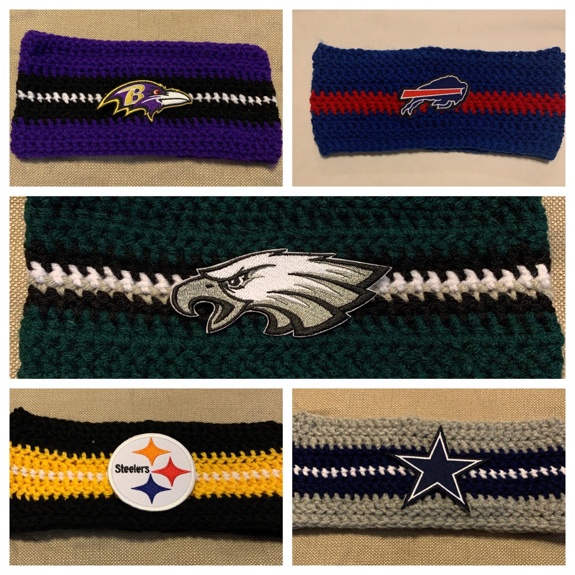 NFL Team Headbands/ear-warmers - Etsy