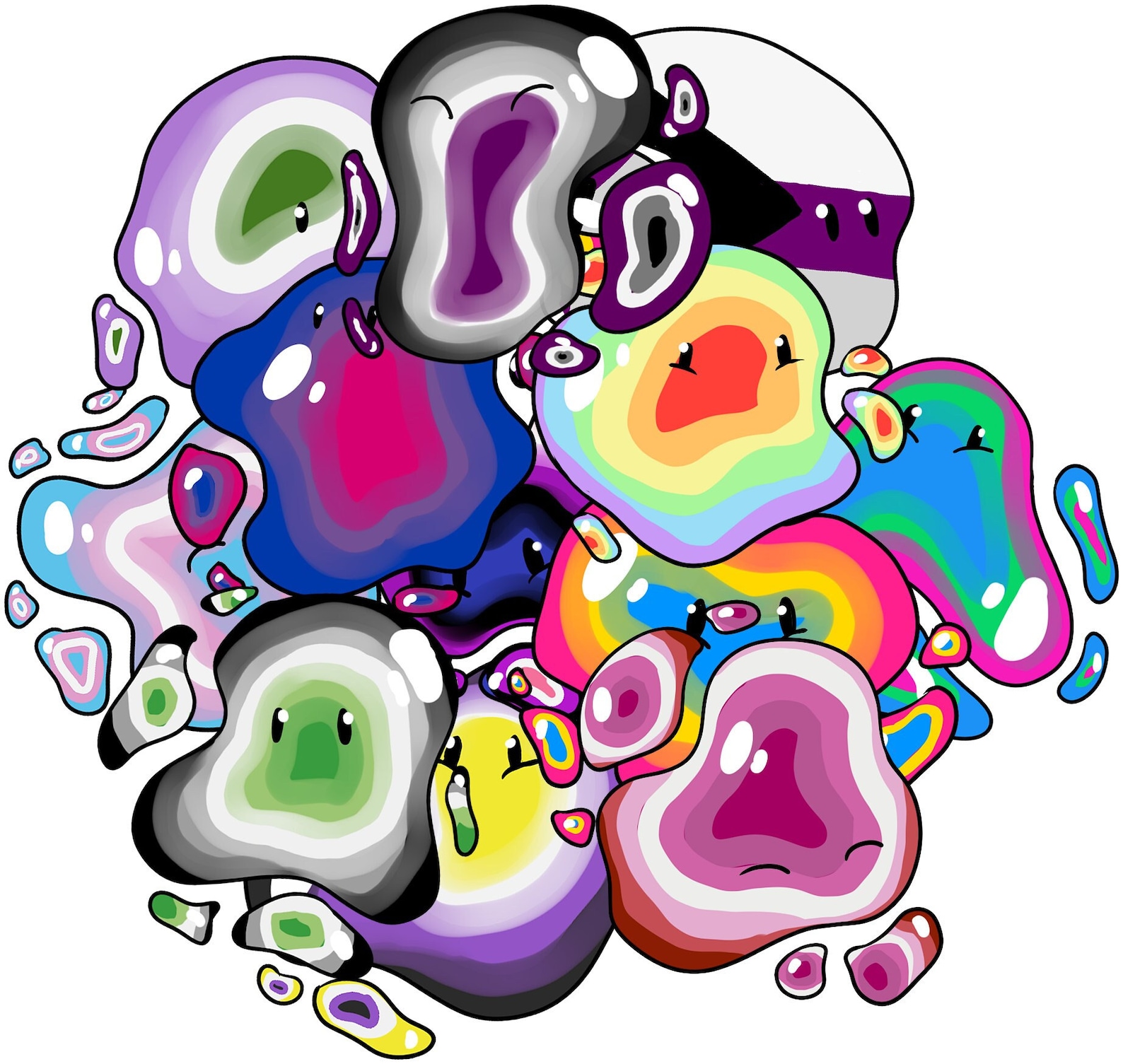 Pride Blob Stickers - Etsy