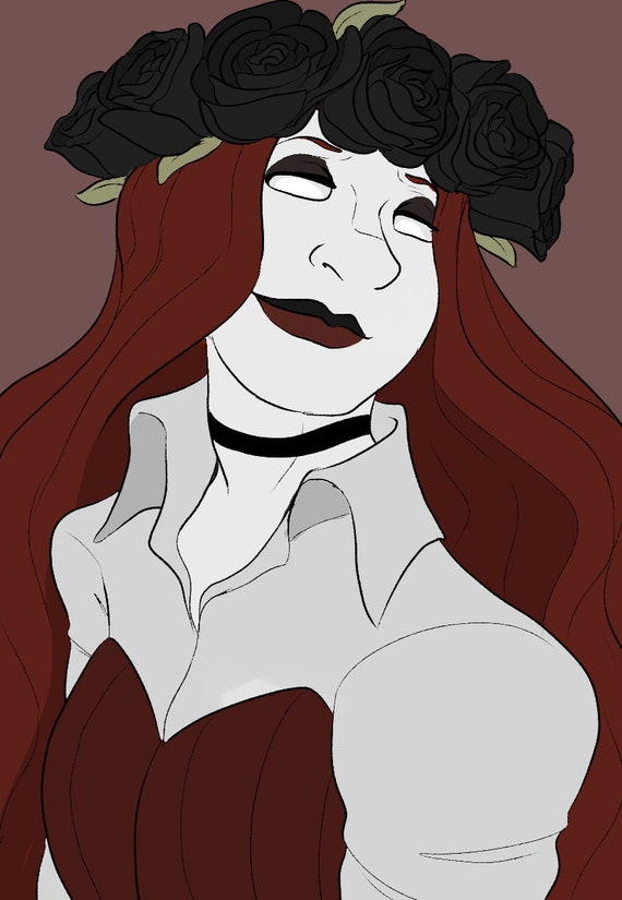 Dark Rose Art Print | Etsy