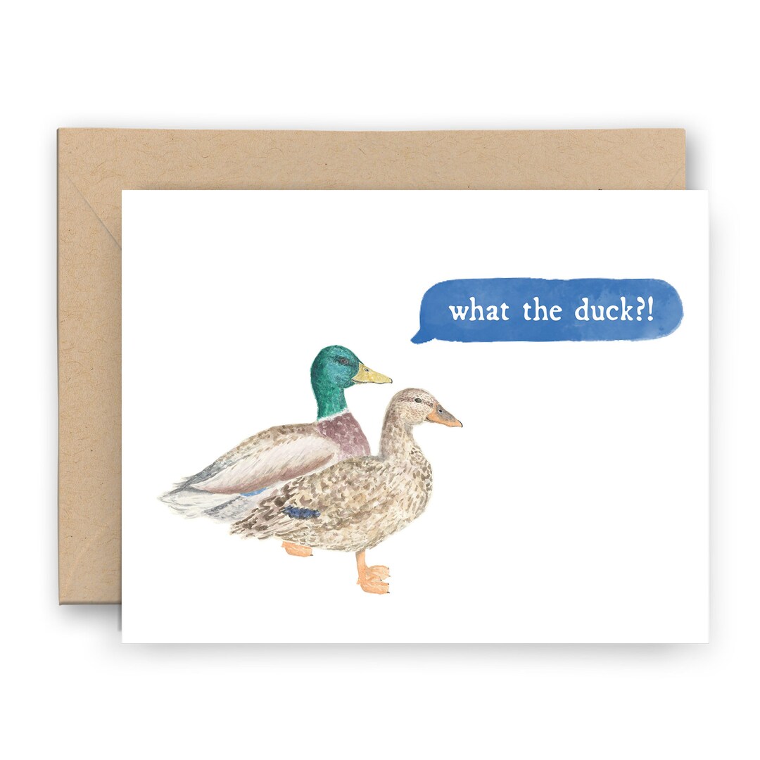 What the Duck Greeting Card | Sympathy Card - Etsy