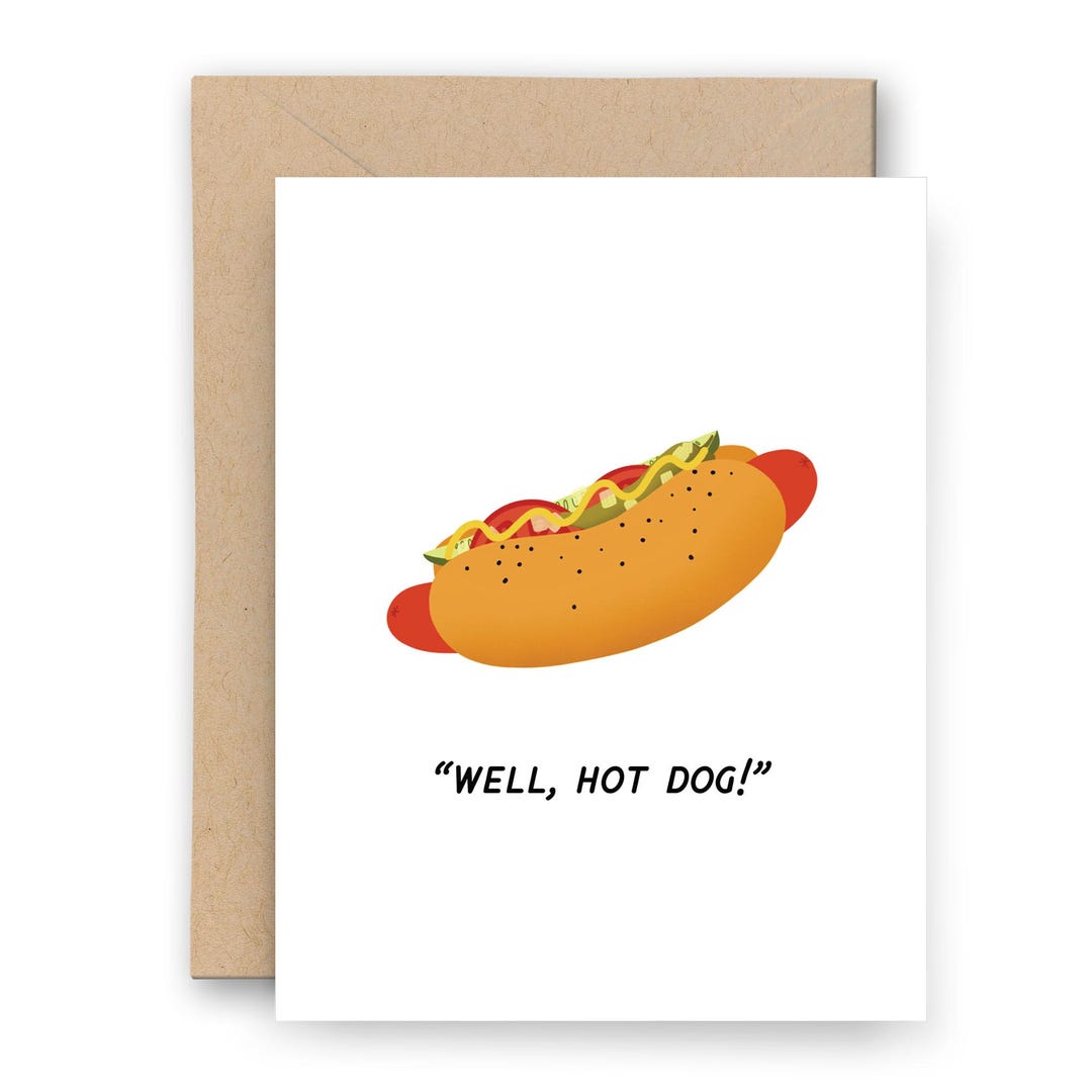 Well, Hot Dog! Congrats Card - Etsy