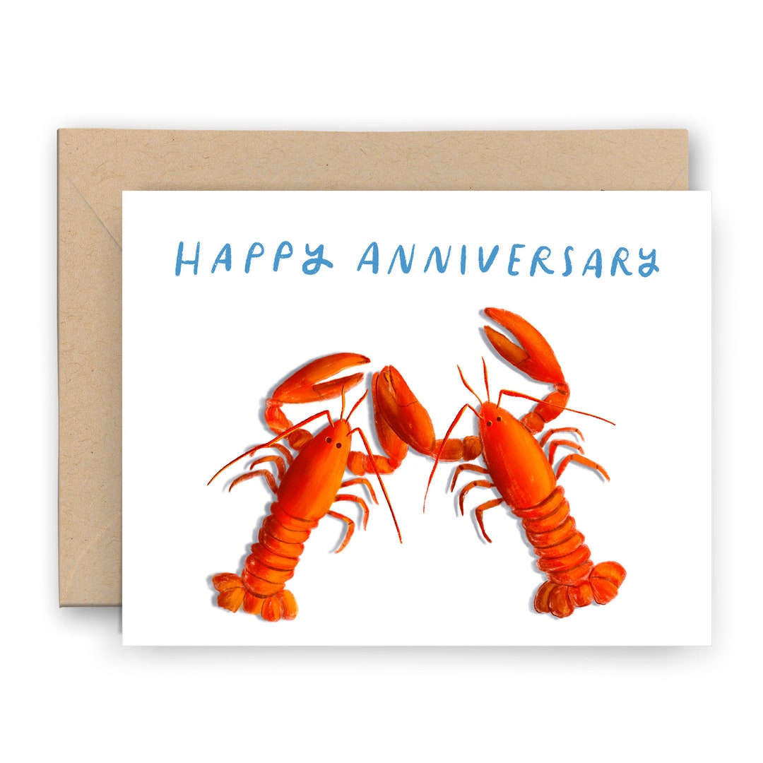 Anniversary Lobster Cards - Etsy