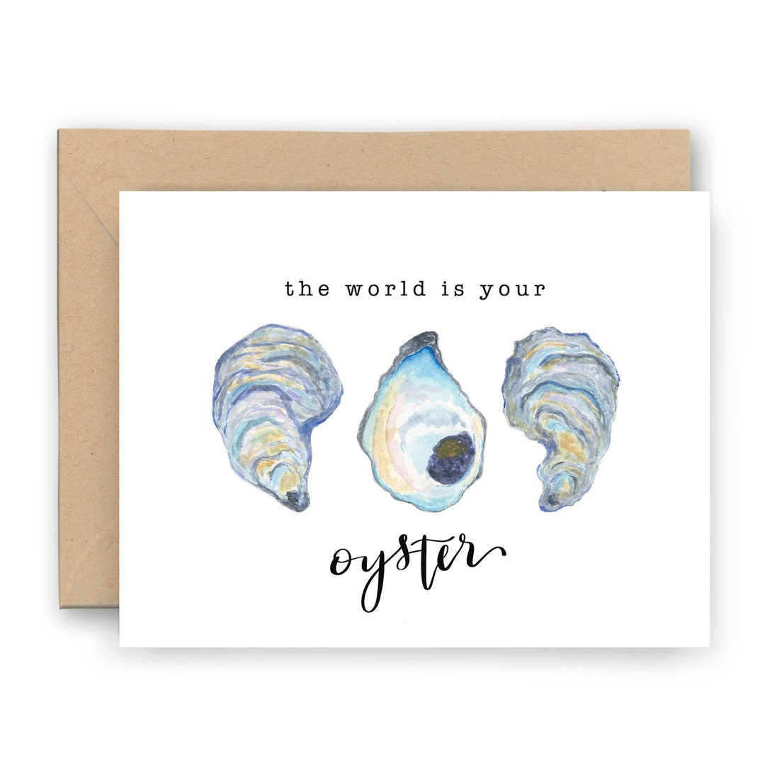 The World is Your Oyster | Graduation Card - Etsy