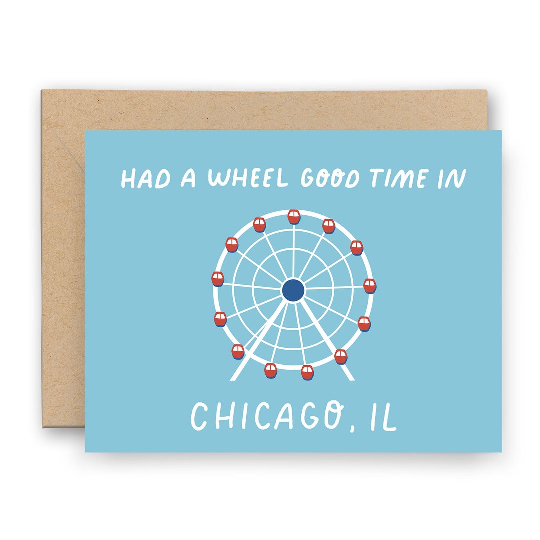 Wheel Good Time in Chicago Card | Navy Pier Ferris Wheel - Etsy